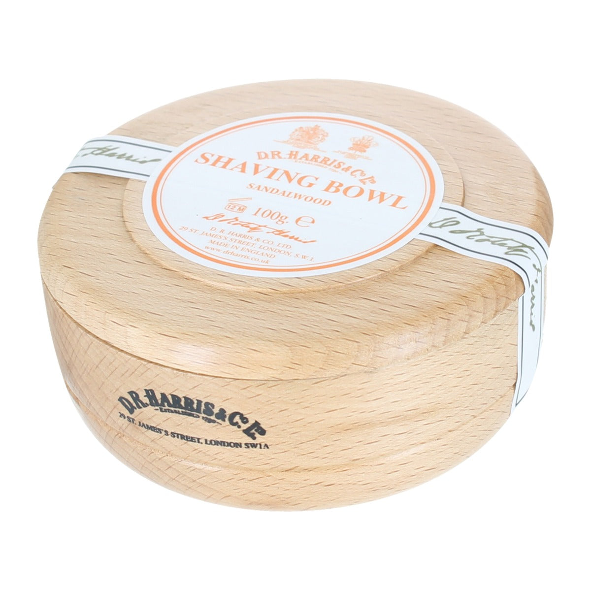 D. R. Harris Sandalwood Shaving Soap in Beech Wood Bowl, 100g – NOAH